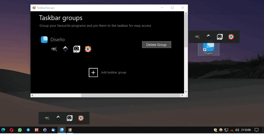 Taskbar groups: crea grupo de aplicaciones en la barra de tareas o en el escritorio de Windows ...