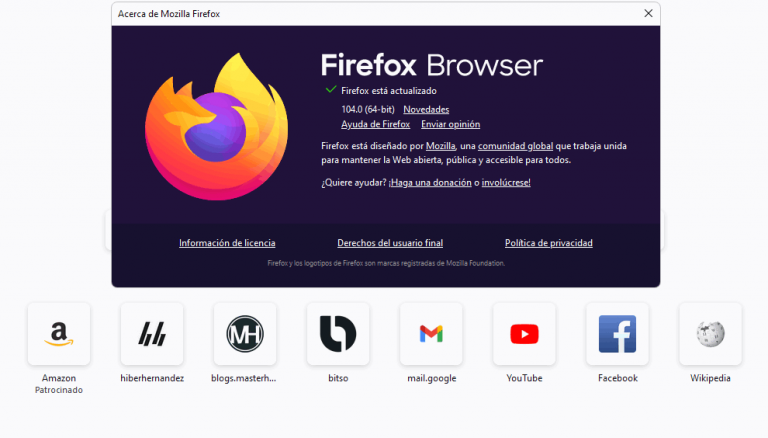 Firefox 104.0.1 llega para corregir problemas de reproducción en YouTube - hiberhernandez
